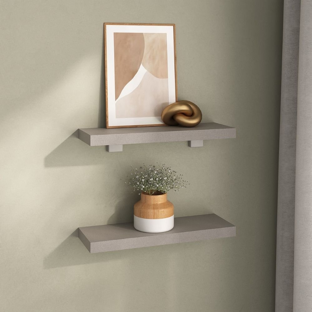 Kit de Prateleiras Elan 300x100x25 com Suporte Organização Decoração ...