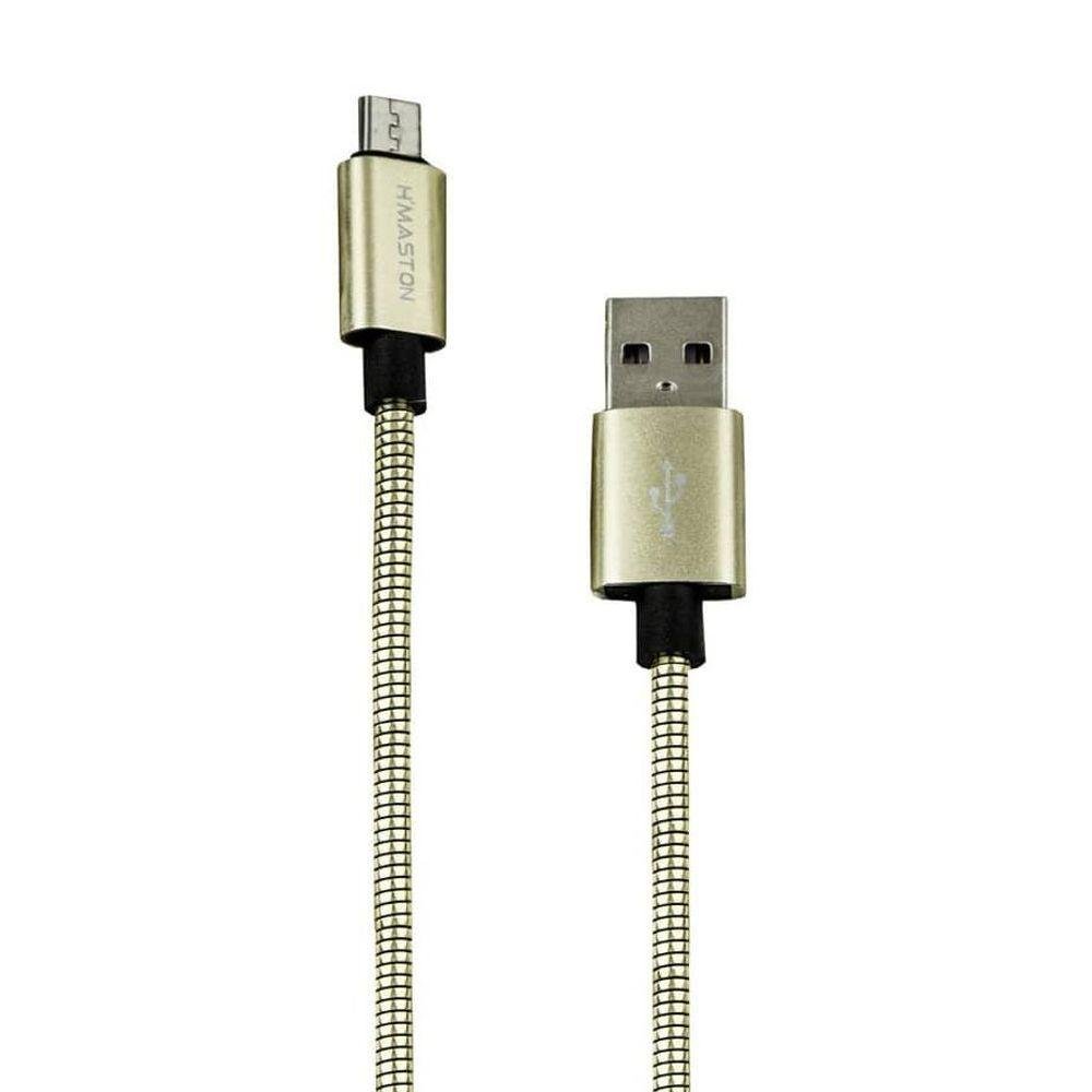 Cabo Micro Usb Metal Dourado | MadeiraMadeira
