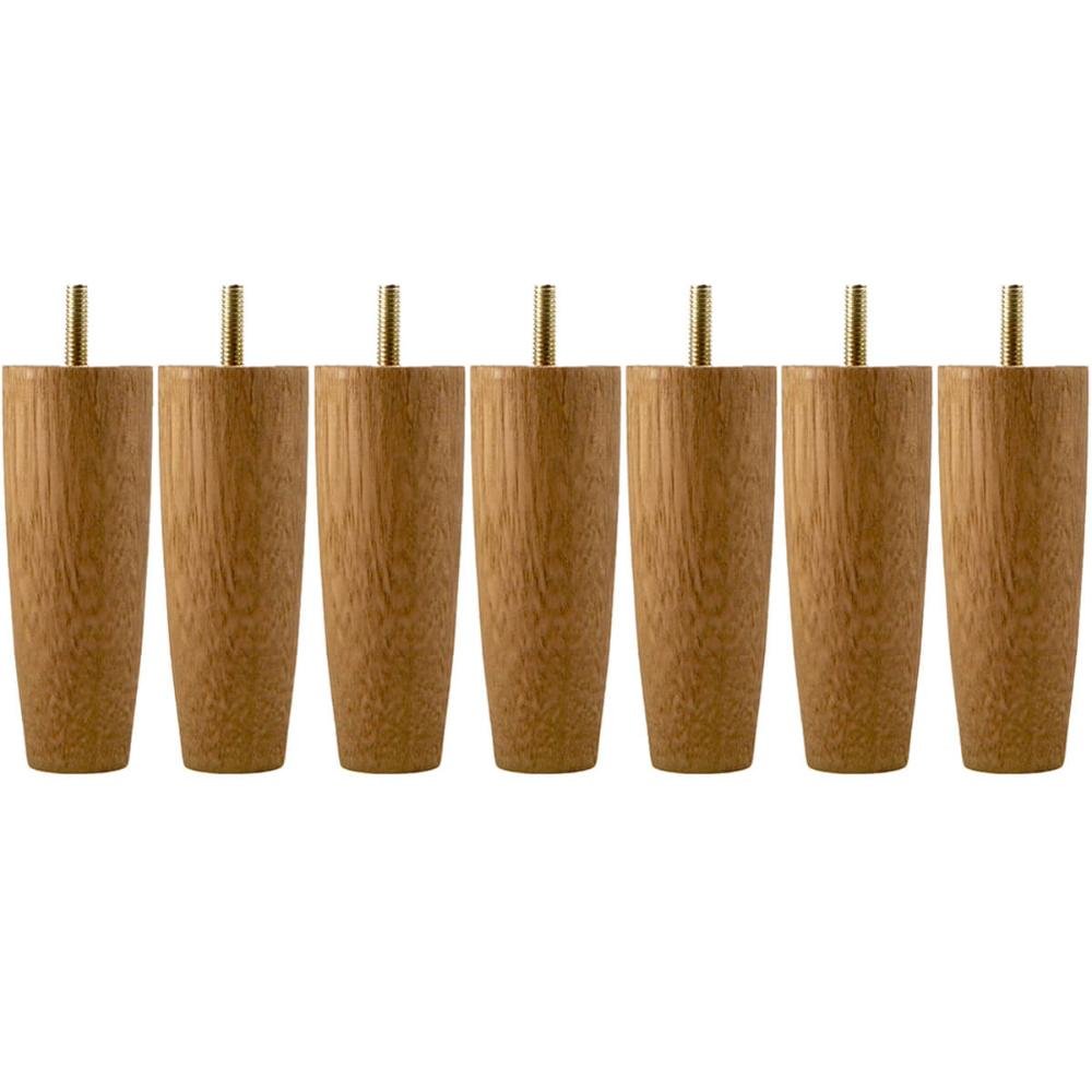 Kit 7 Pés para Móveis Cama Casal Pé para Cama Box em Madeira ...