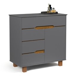 Cômoda Flow Cinza/freijó – Ej Móveis | MadeiraMadeira