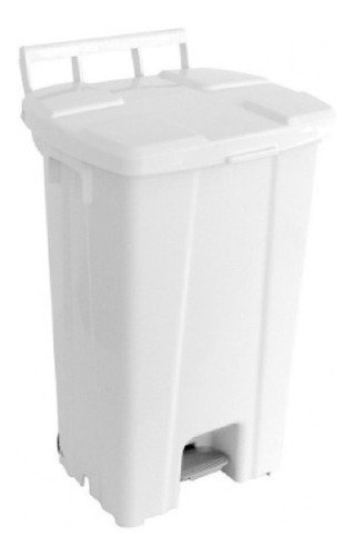 Cesto Lixeira Com Rodas E Pedal 100l Marca Jsn:Branco | MadeiraMadeira