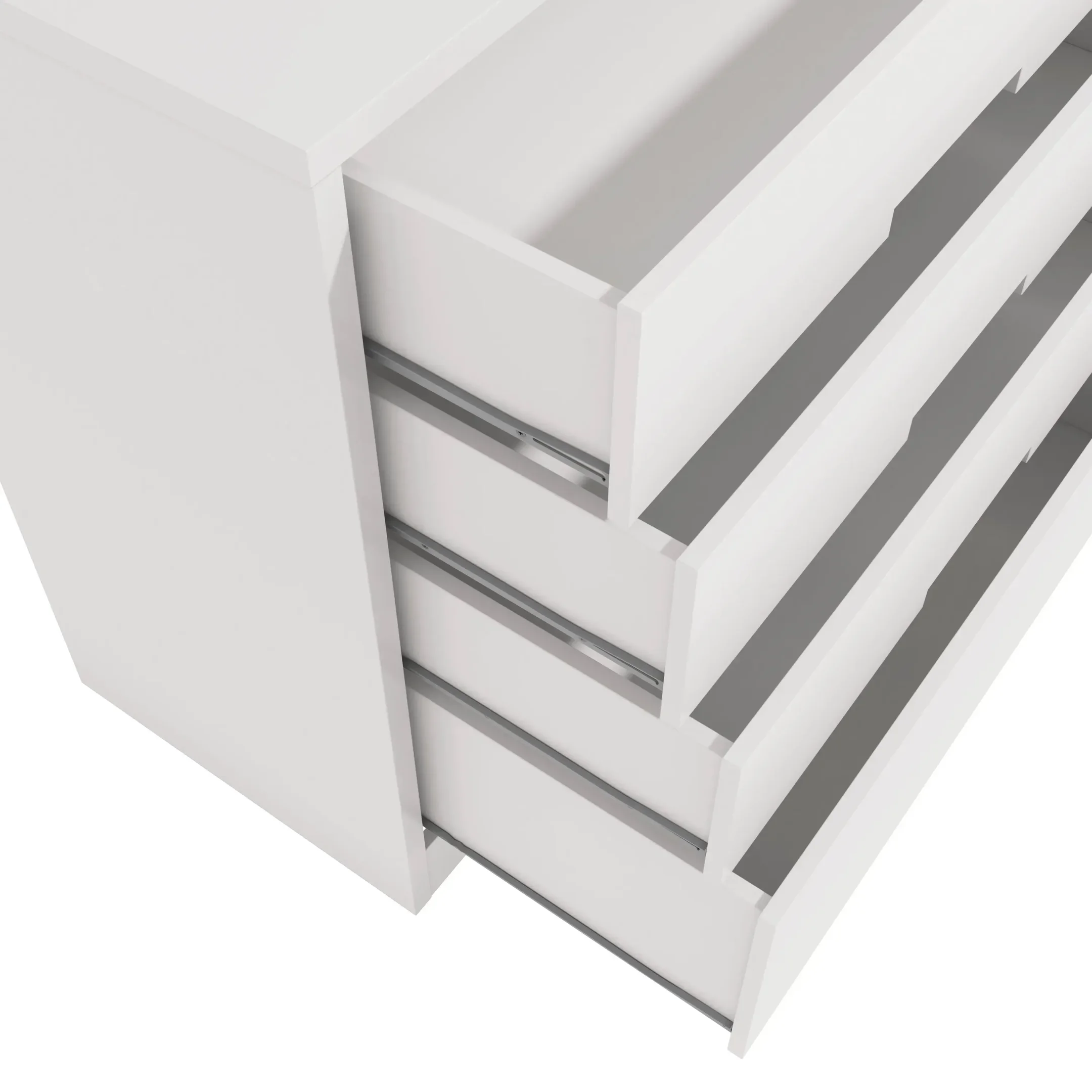 Cômoda com 4 Gavetas S824 Gold Branco | MadeiraMadeira
