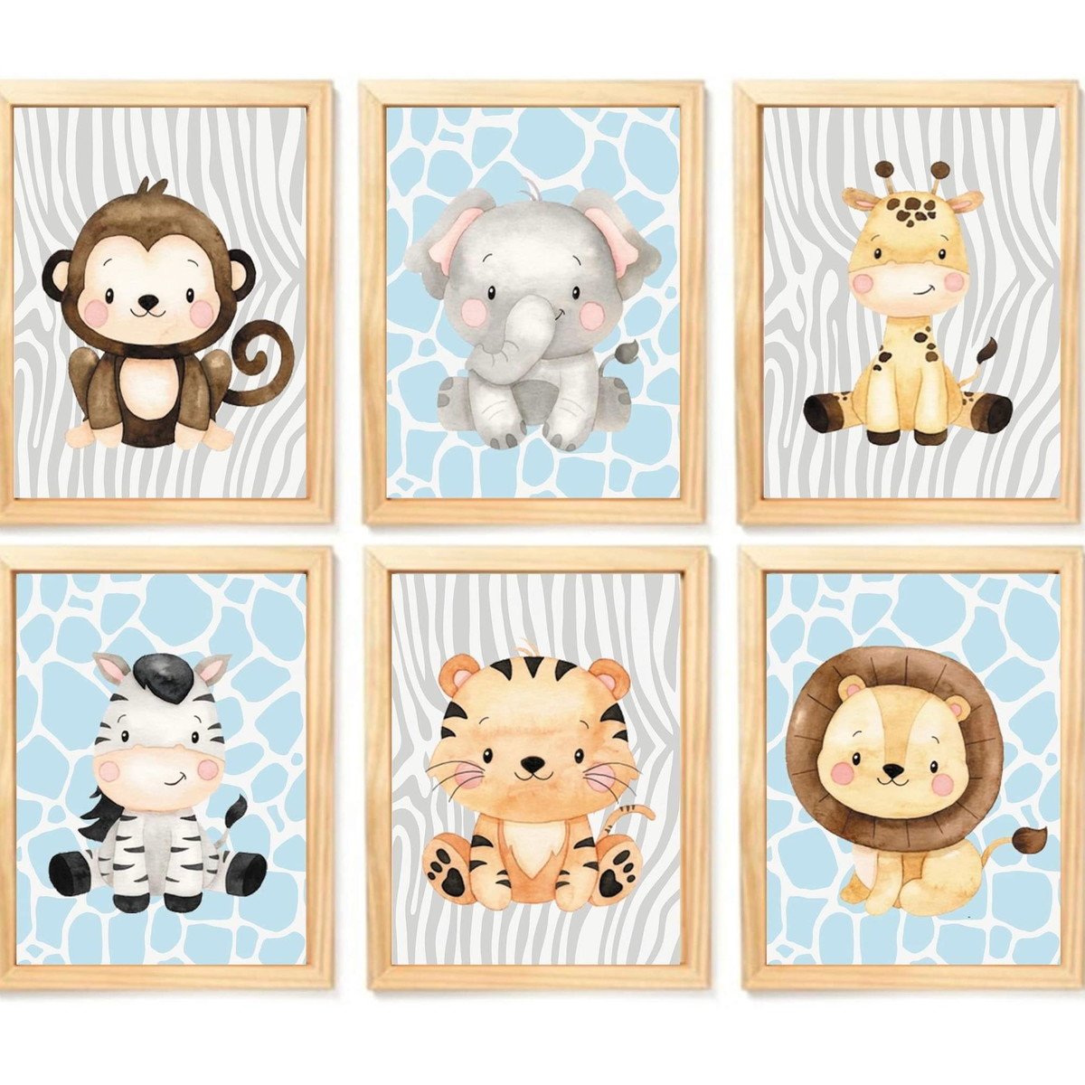 Quadro Infantil 6 un A4 vidro e pendurador | MadeiraMadeira