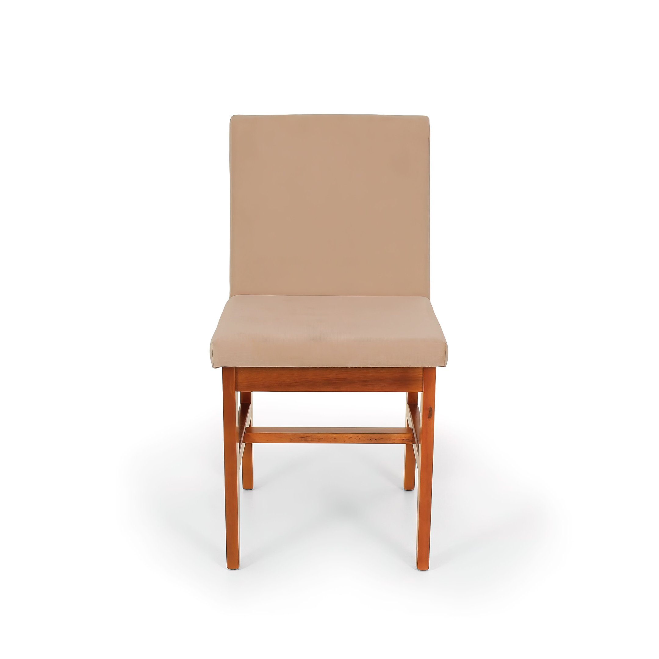 Conjunto Mesa de Jantar Talia 100cm Branca com 4 Cadeiras Sofia:Bege | MadeiraMadeira