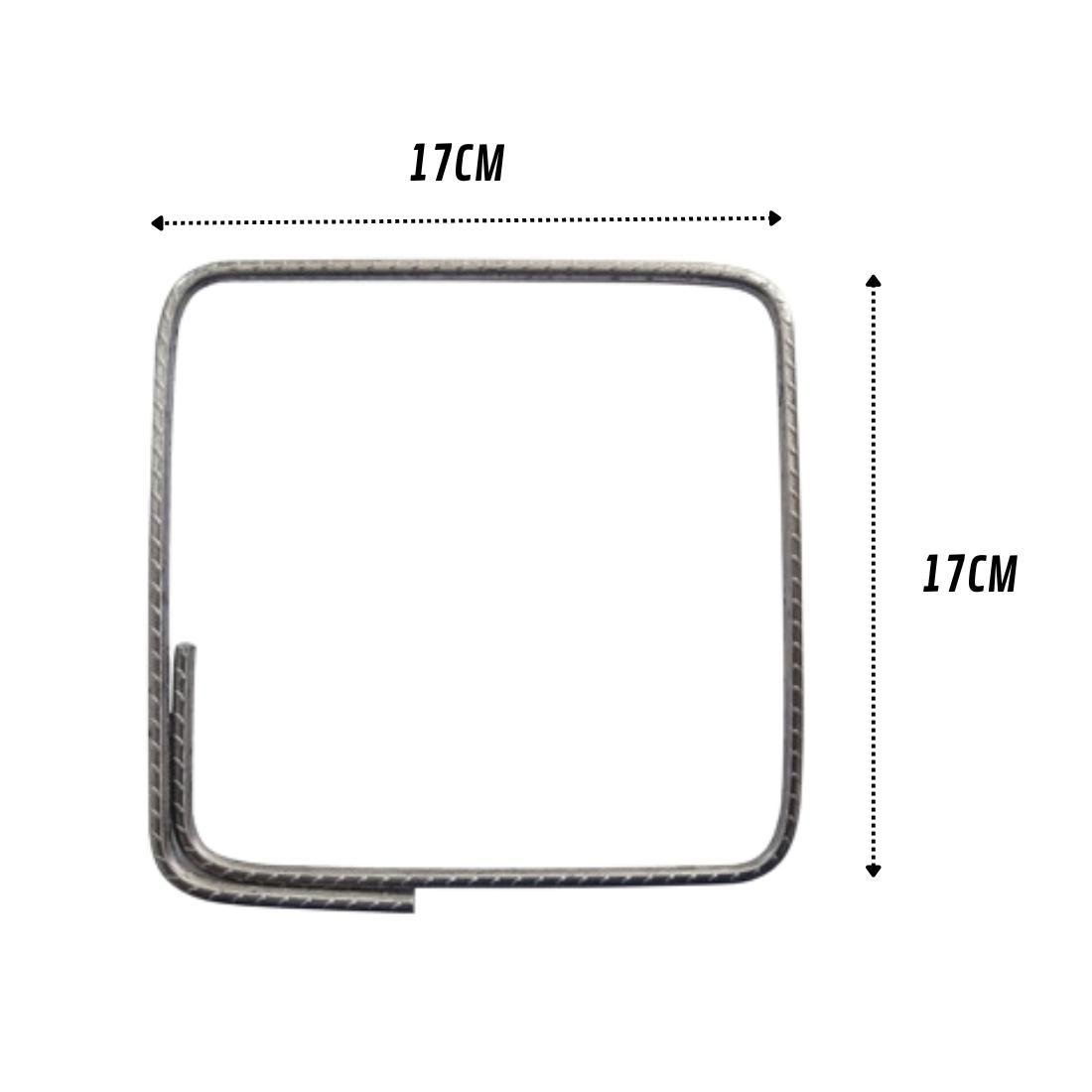 Estribo de Aço 17x17 Nervurado Vergalhão 20 Peças Aço Ca60 | MadeiraMadeira