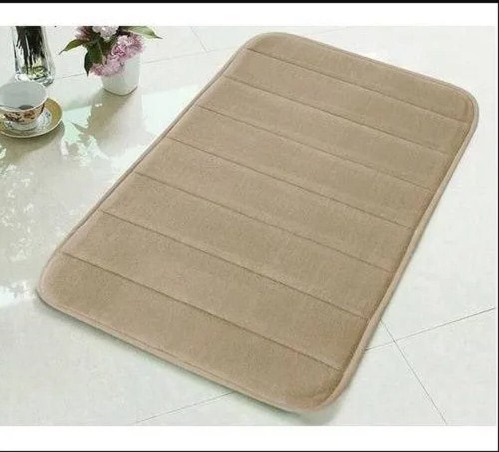 Tapete Banheiro Bege 40x60 Macio Soft Visco Nasa Buchara | MadeiraMadeira