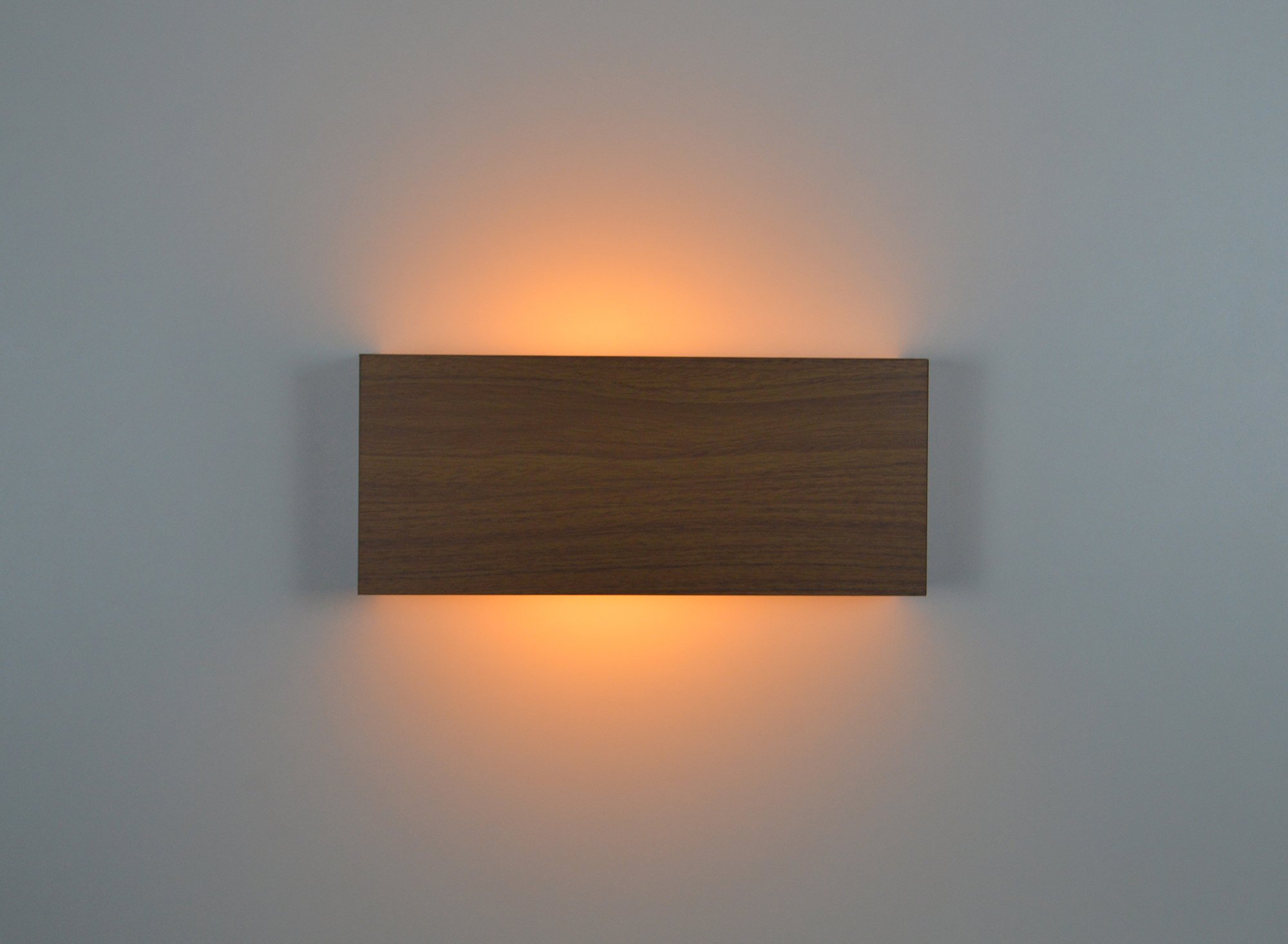 Arandela Madeira Louro Freijó Luz Indireta C/ Difusor.:Freijó ...