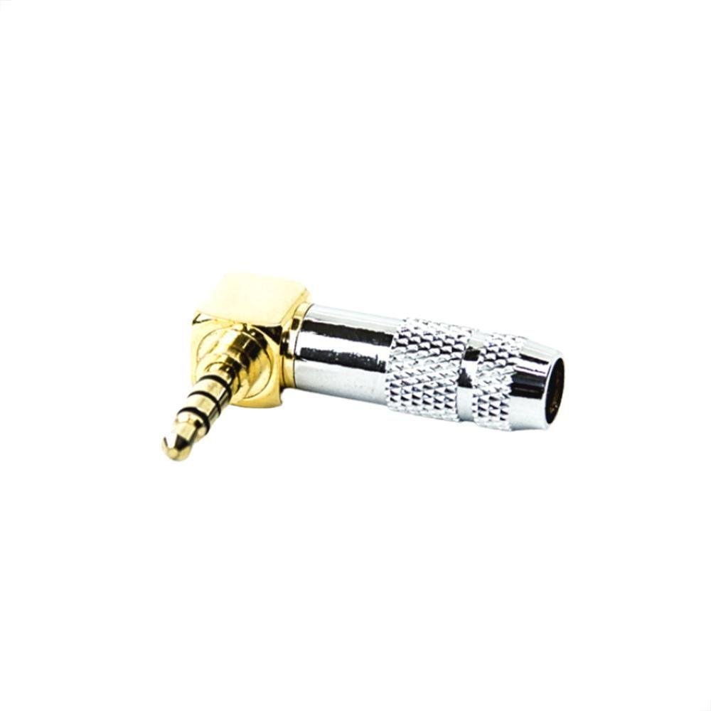 Conector Plug P3 90 Graus Profissional - Kit com 5 | MadeiraMadeira