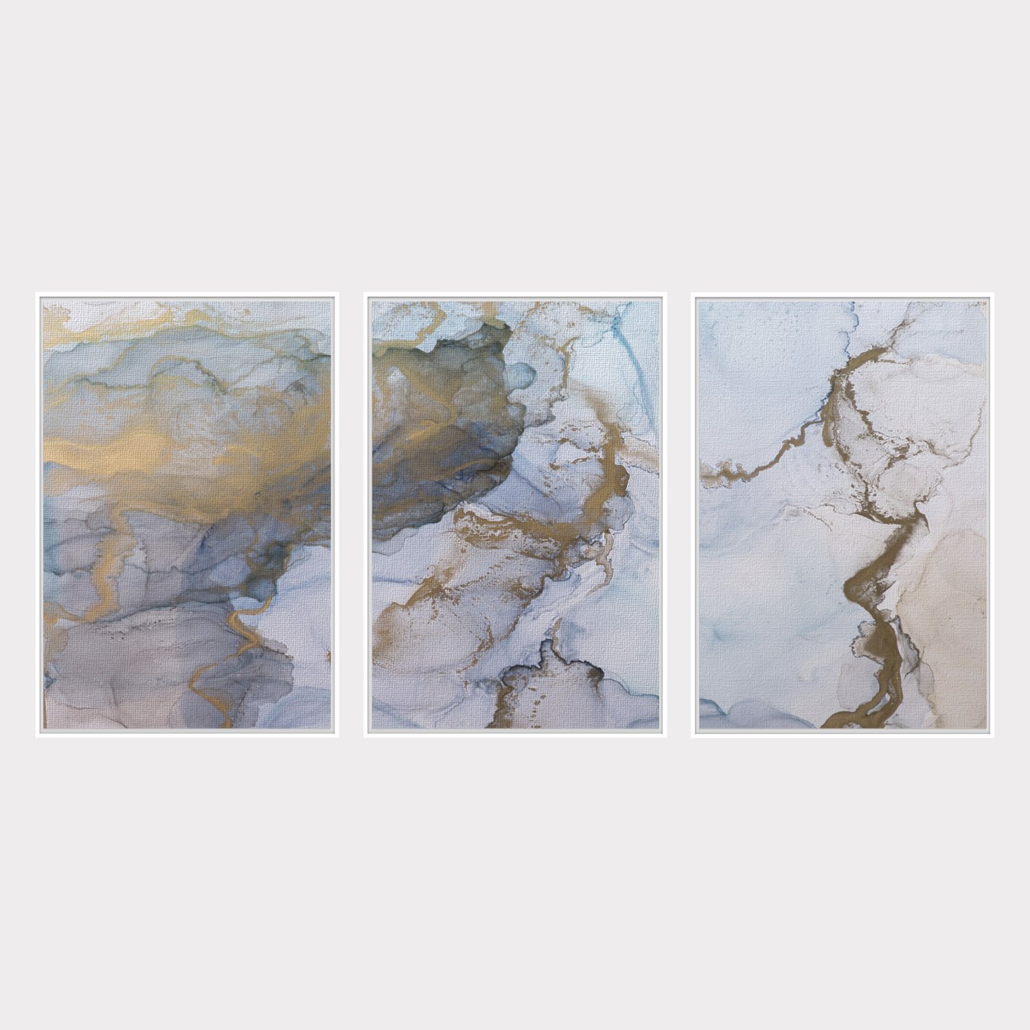 Quadro Abstrato Mármore Grande Para Sala Decorativos - KIT COM 3 ...