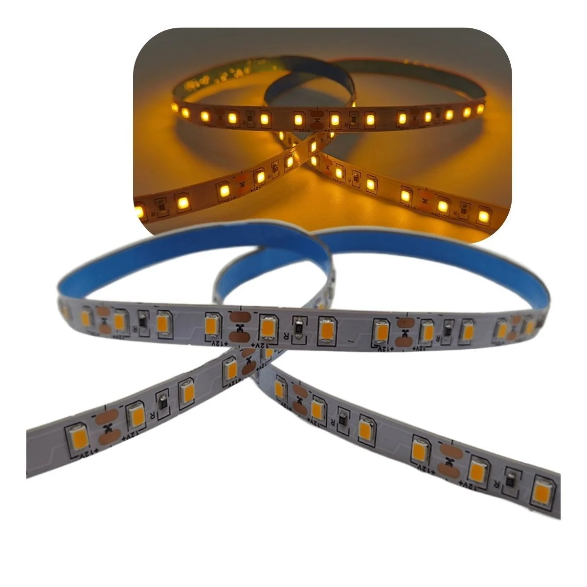 Fita Led Pro Luz Âmbar 6w Taschibra 90 Leds por Metro 5m 12v Ip20 ...