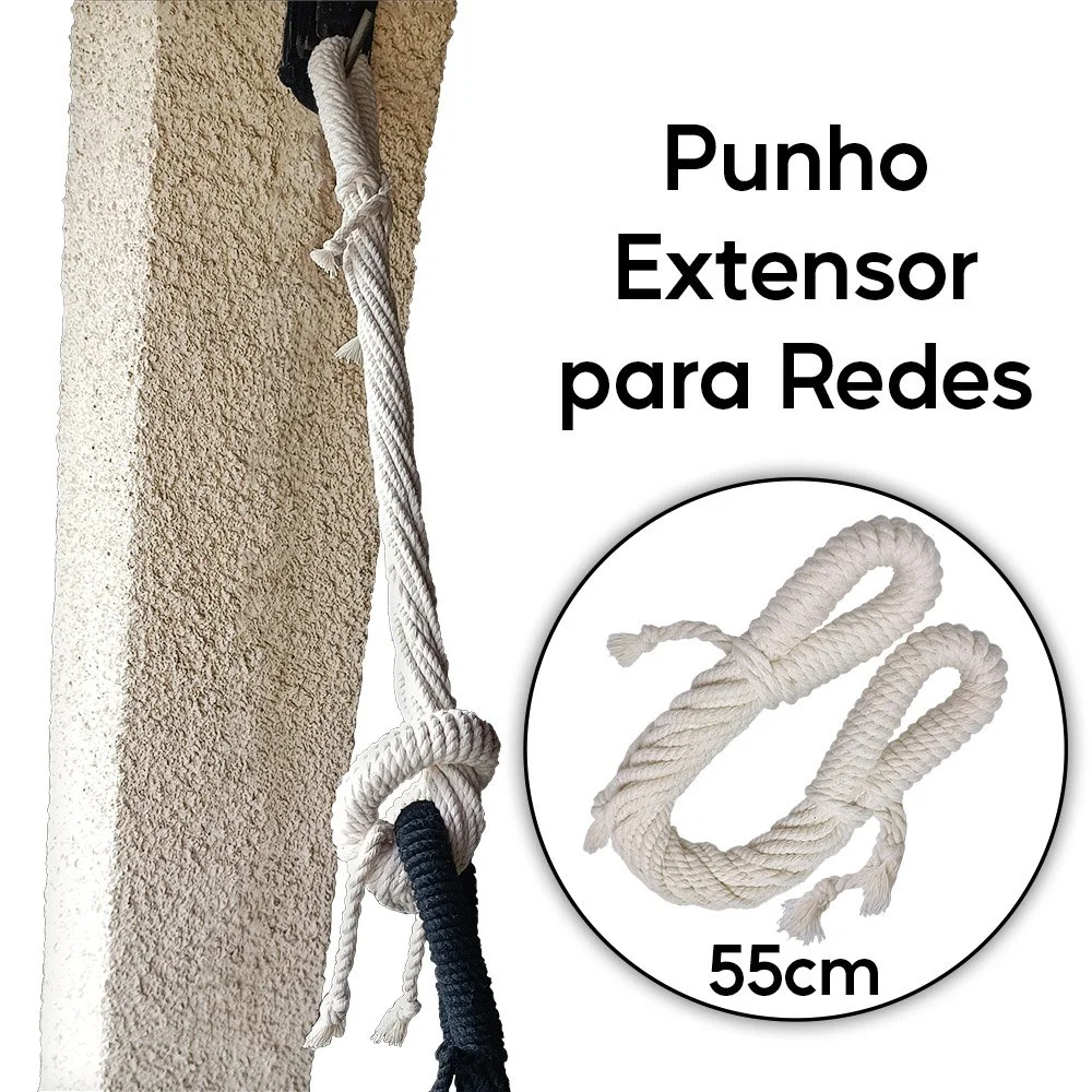 Extensor Corda Punho para Rede de Descanso e Dormir 55cm Redes Arte ...