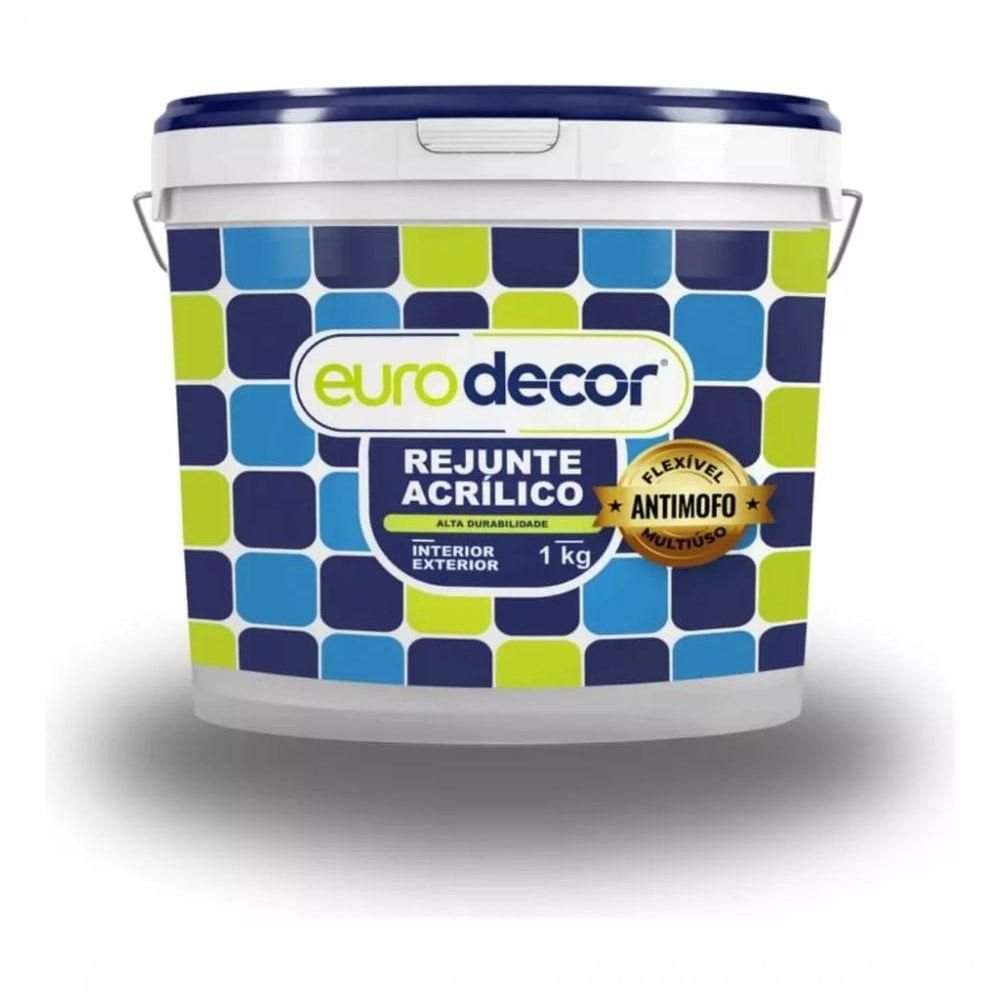 Rejunte Acrílico Palha Eurodecor 1kg Pronto P- Uso Premium ...