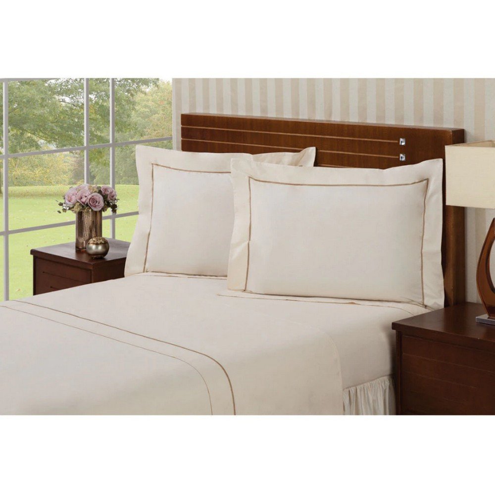 Jogo de Cama Queen Plumasul 1371 Premium 233 Fios 4 Peças | MadeiraMadeira