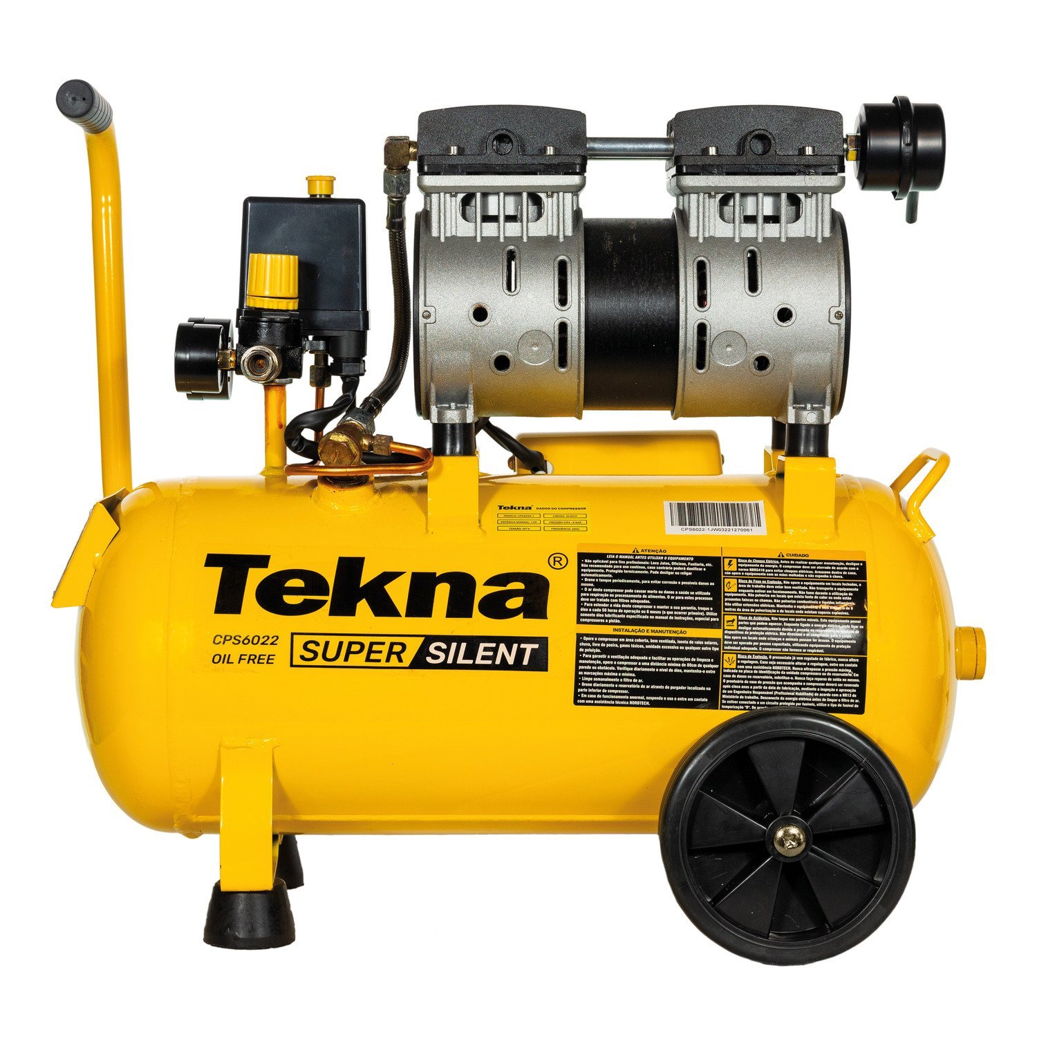Compressor de Ar Cps6022-2 220v/60hz, 20l, 1 Hp, Pressao Max. 8 Bar ...