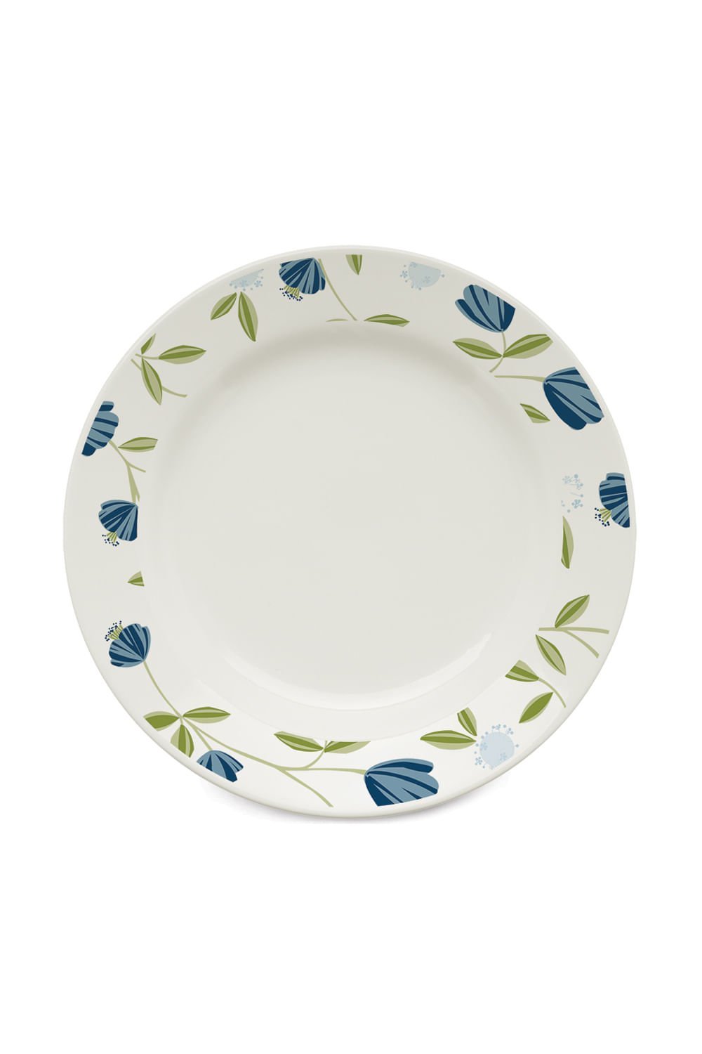 Aparelho de Jantar Oxford Biona Donna Floral Azul em Cerâmica com 20 ...