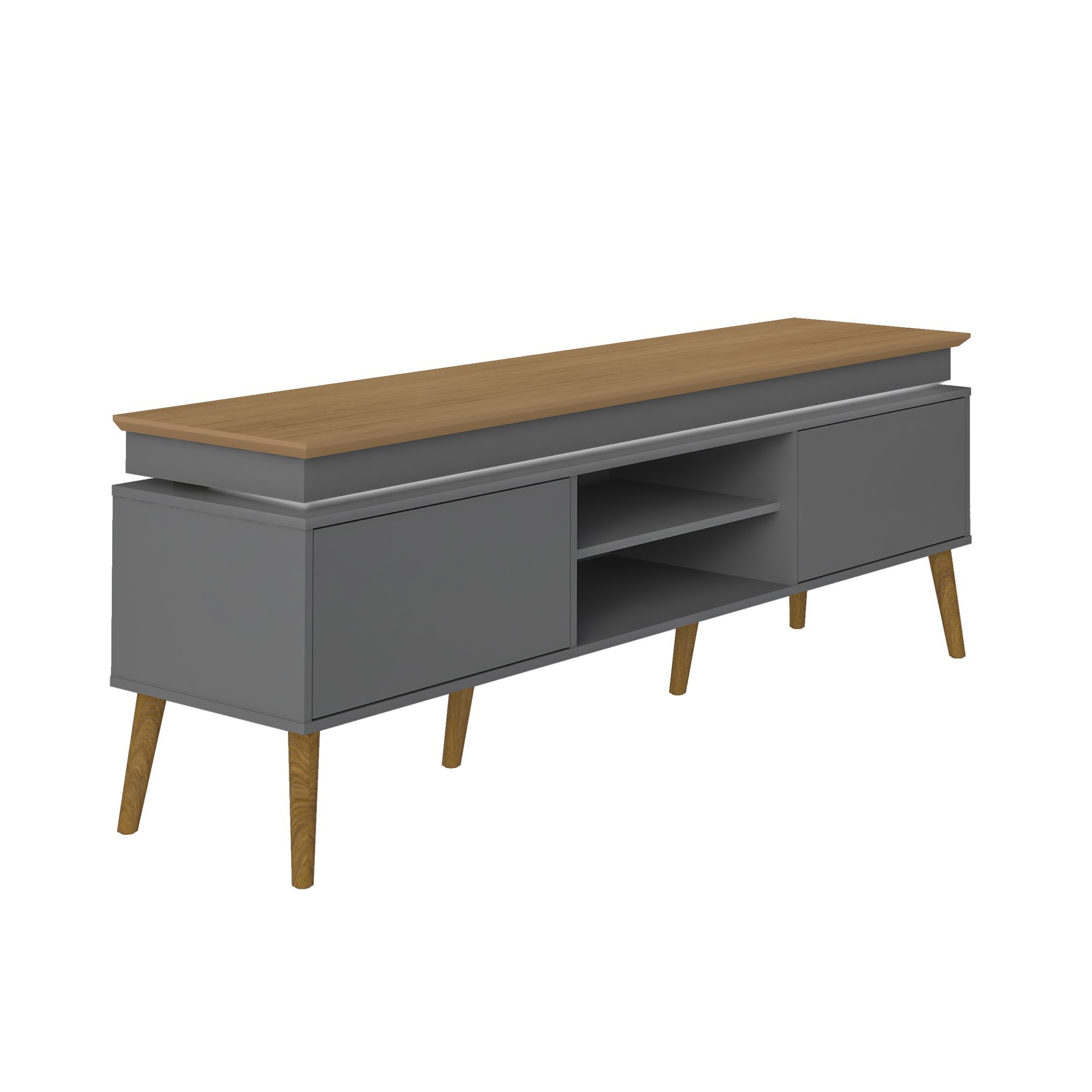 Raque para Sala Com Led TV até 65 Polegadas Lumina Grafite | MadeiraMadeira