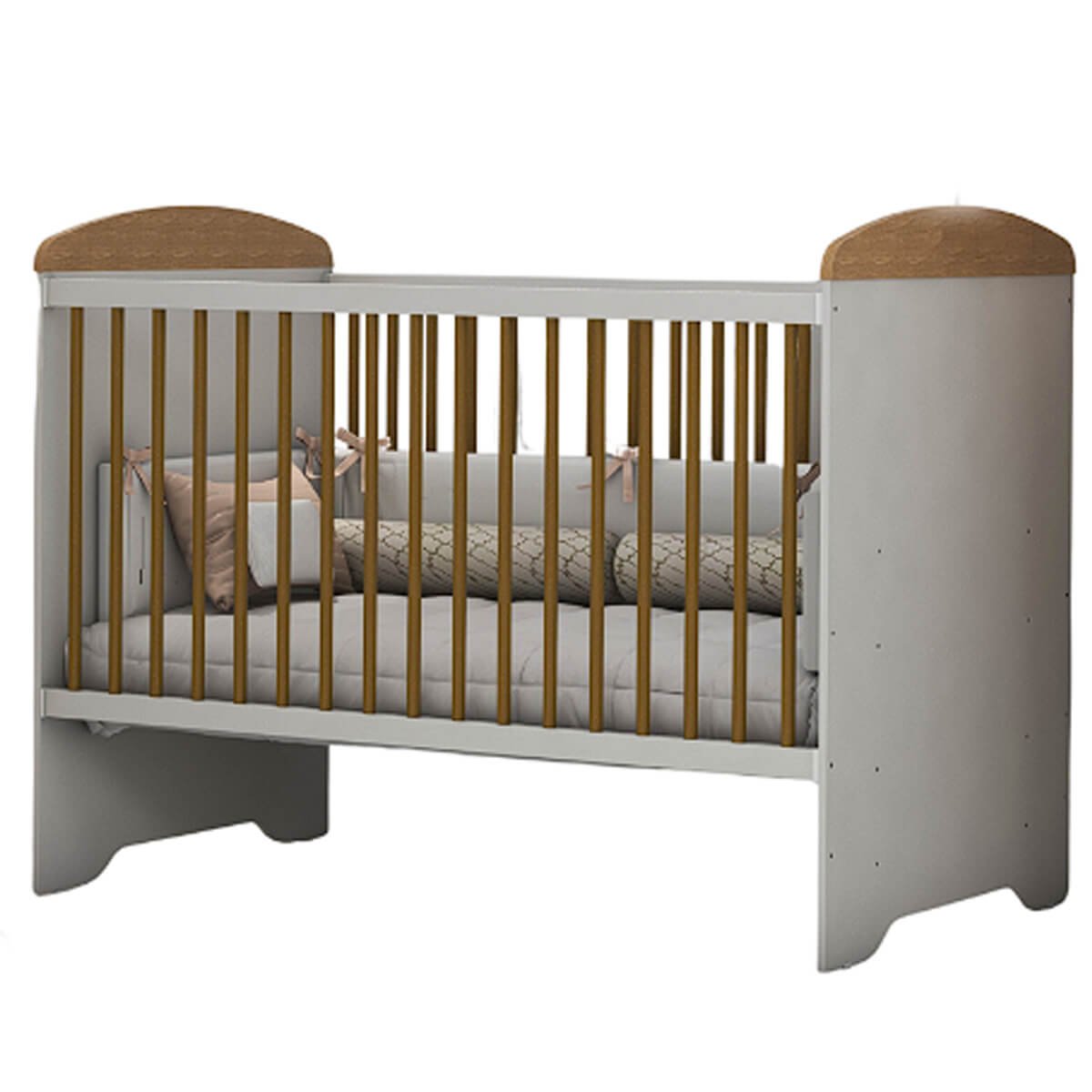 Berço Eloa Mini Cama Carolina Baby Cor Branco Amadeirado | MadeiraMadeira