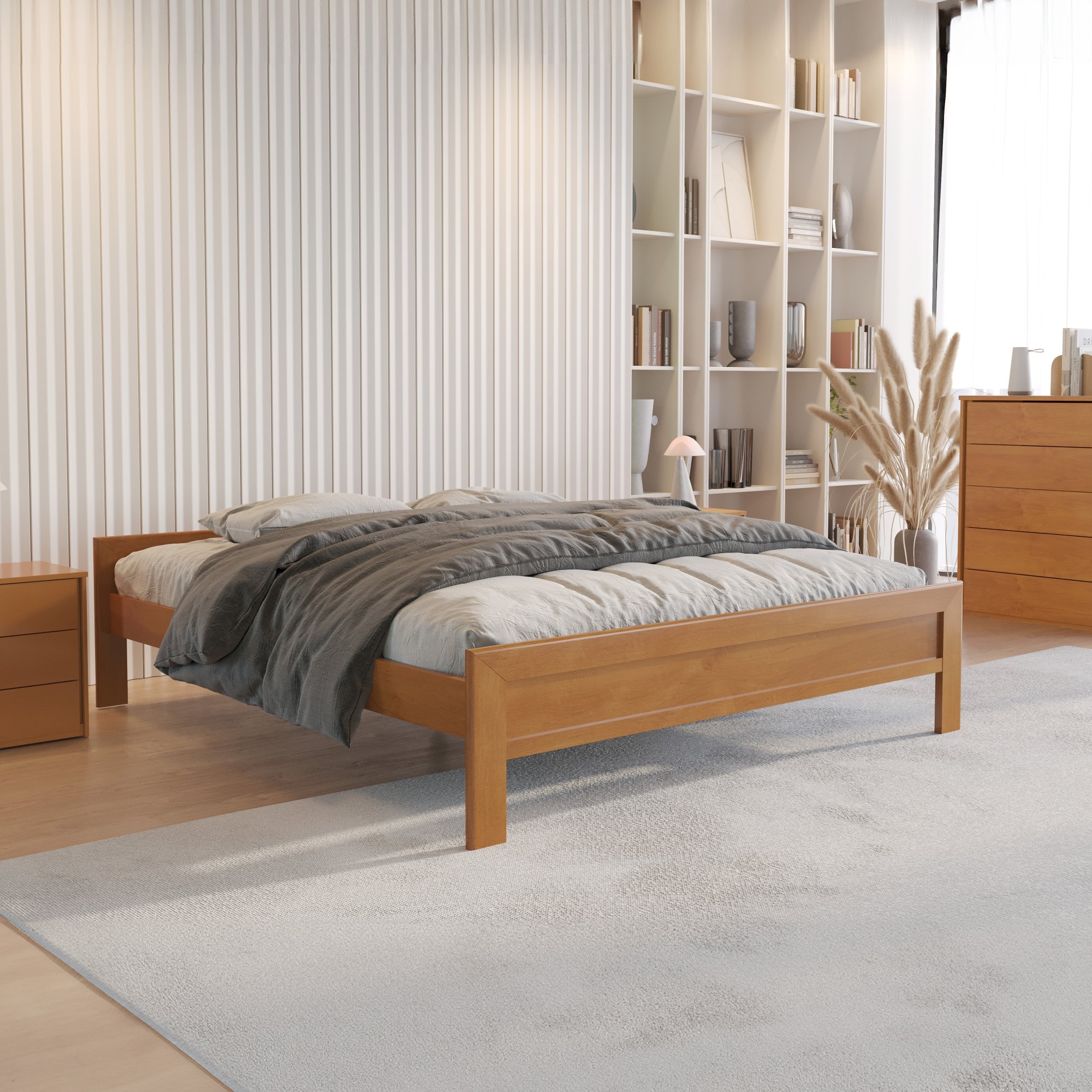 Cama Casal Turca 140cm Império em Madeira Maciça | MadeiraMadeira