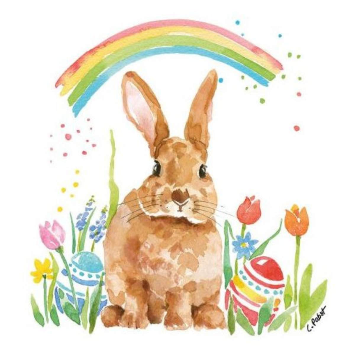 Guardanapo Rainbow Rabbit 20 Folhas 33cm - Ambient Europe | MadeiraMadeira