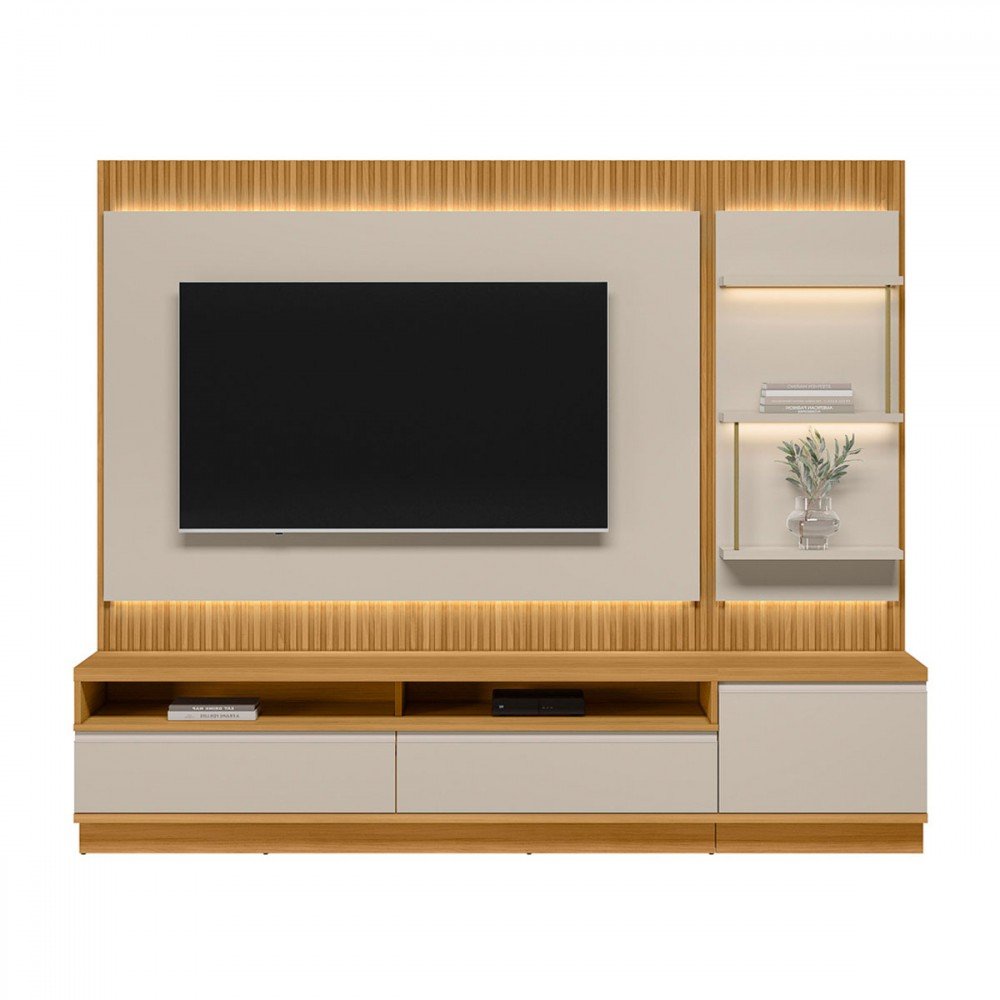 Rack com Painel para Tv até 70 Polegadas São Paulo 2 Gavetas 1 Porta ...