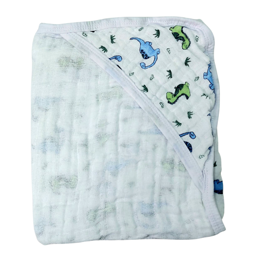 Toalha Soft 85cm x 85cm Carícia Baby - Dino | MadeiraMadeira