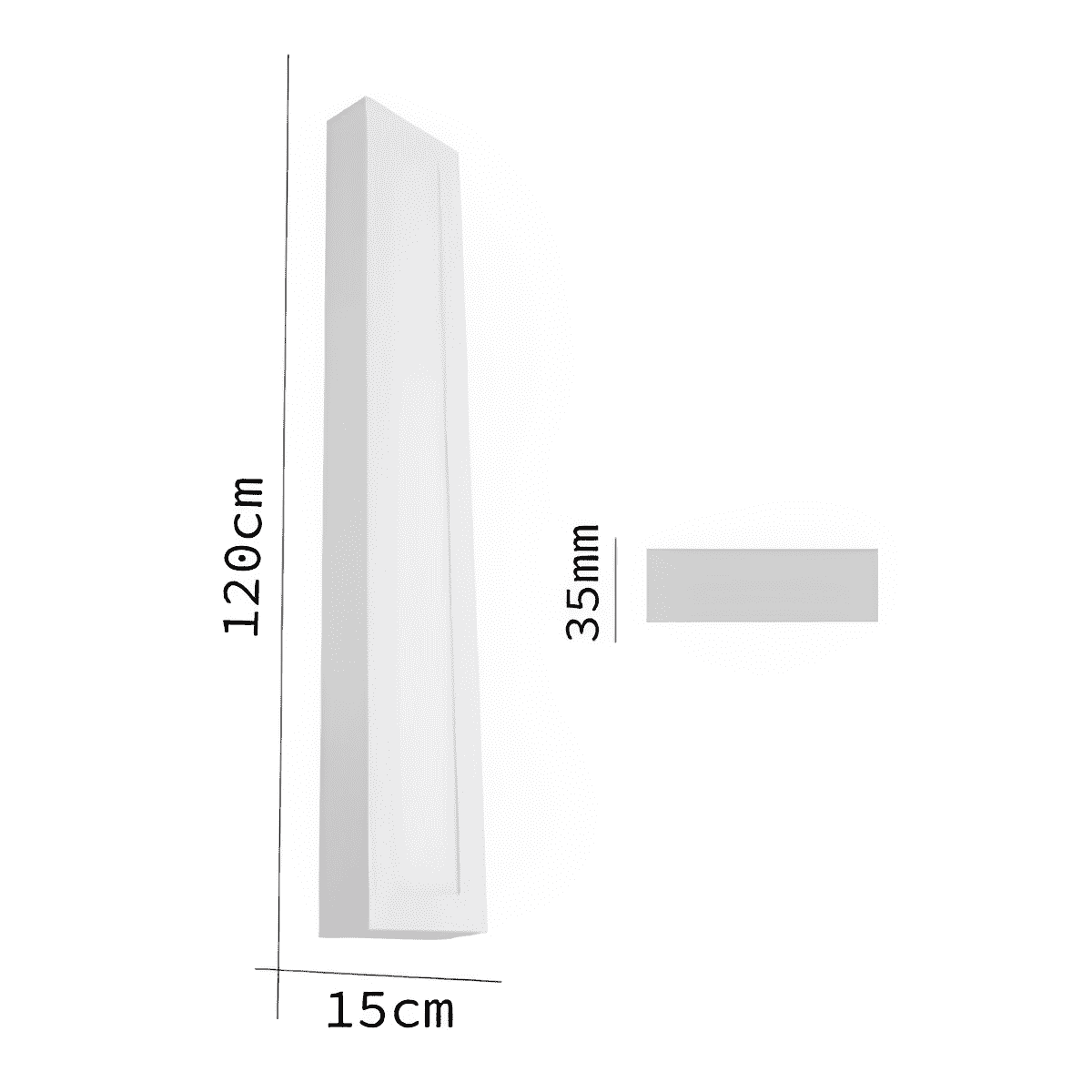 Painel Led 36w Sobrepor 120x15:Branco Frio - 6500K | MadeiraMadeira