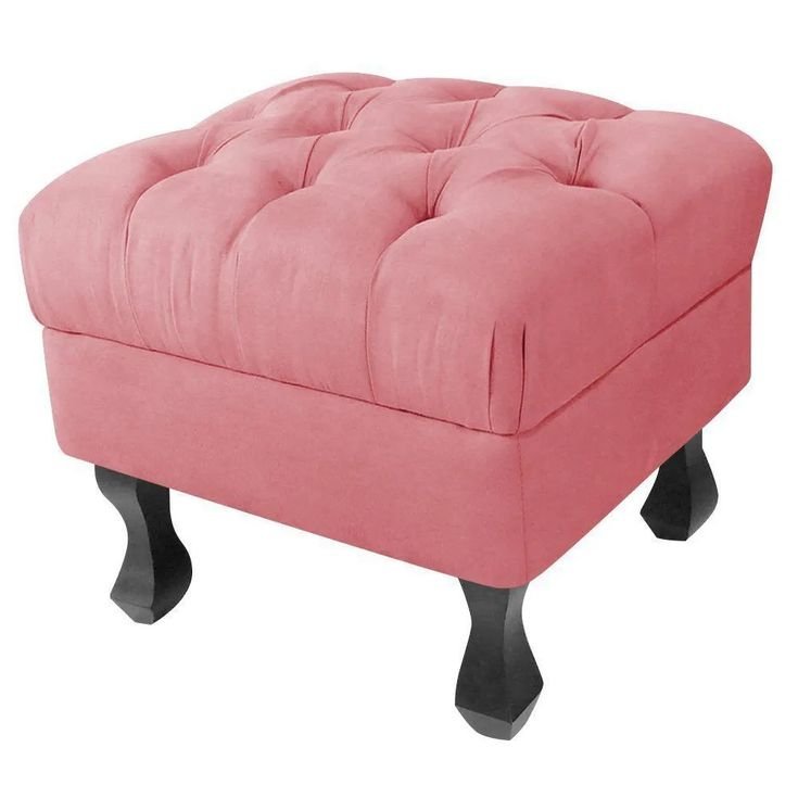 PUFF RETRO SUEDE ROSA | MadeiraMadeira