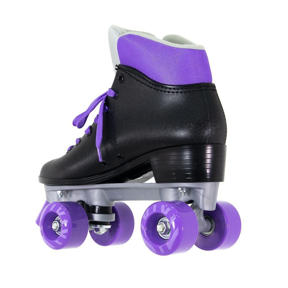 Patins Go Quad Basic Rolamento 608Zz Bel Pto E Roxo - 38 | MadeiraMadeira