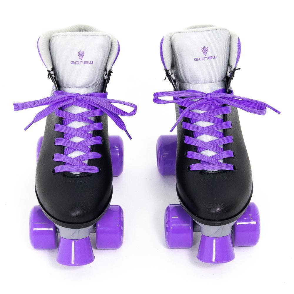 Patins Go Quad Basic Rolamento 608Zz Bel Pto E Roxo - 38 | MadeiraMadeira