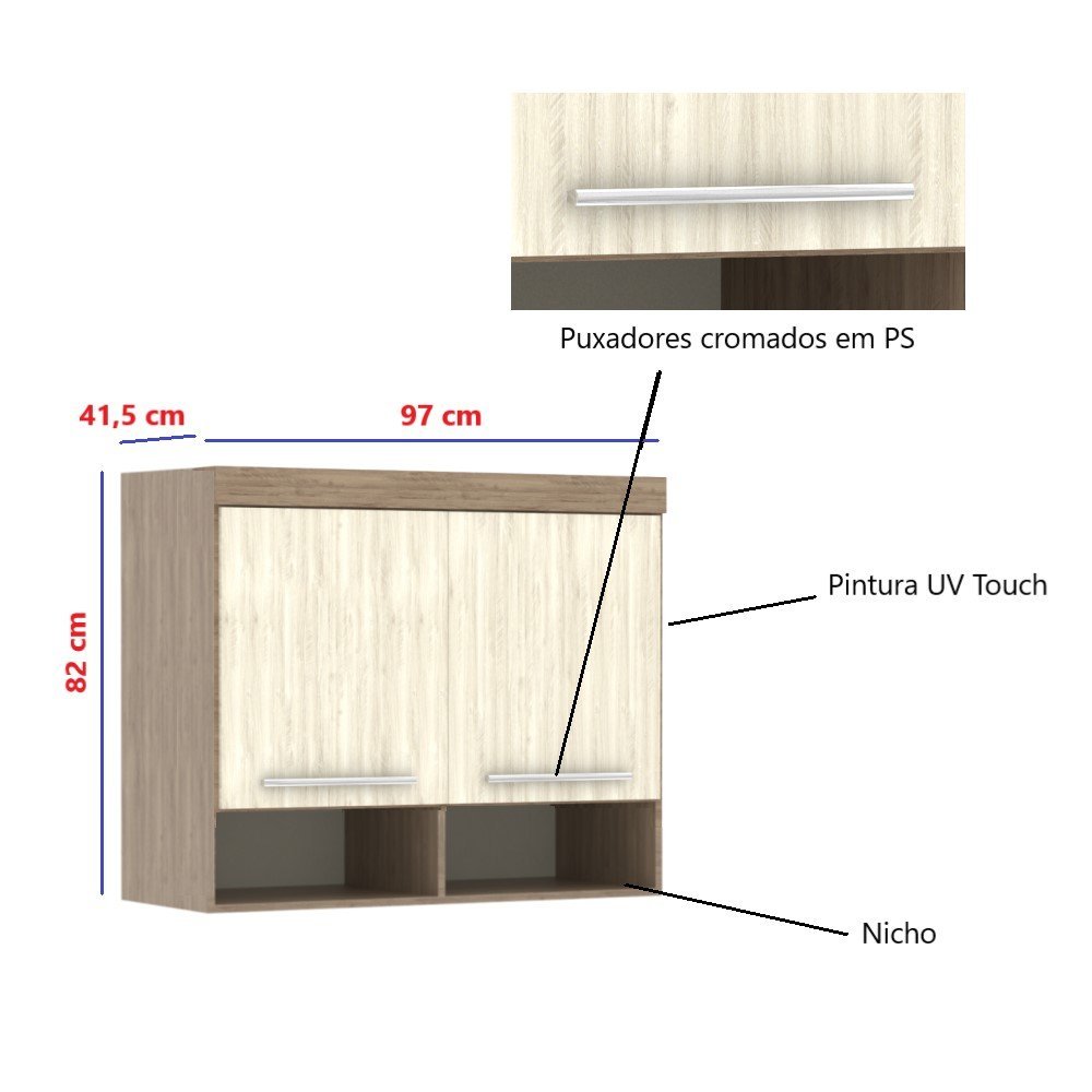 Guarda Roupa Maleiro Aéreo Solteiro Ponte - Módulo Dormitório Master ...