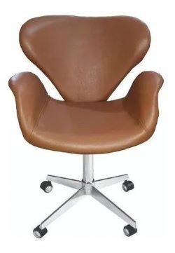 Poltrona Mix com Rodinhas Zurc Decor - Courissimo Caramelo | MadeiraMadeira