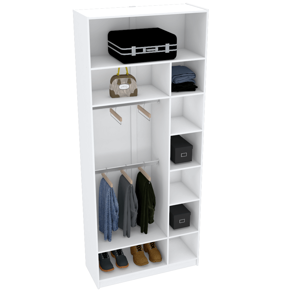 MÓDULO PARA CLOSET COM CABIDEIRO M248.2021.B MUNDI MOVEIS | MadeiraMadeira