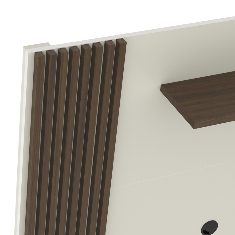 Rack com Painel Ripado Suspenso para Tv até 70 Polegadas 2 Portas ...