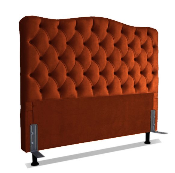 Cabeceira Queen 158 - Bello Box - Dunas Veludo Terracota | MadeiraMadeira