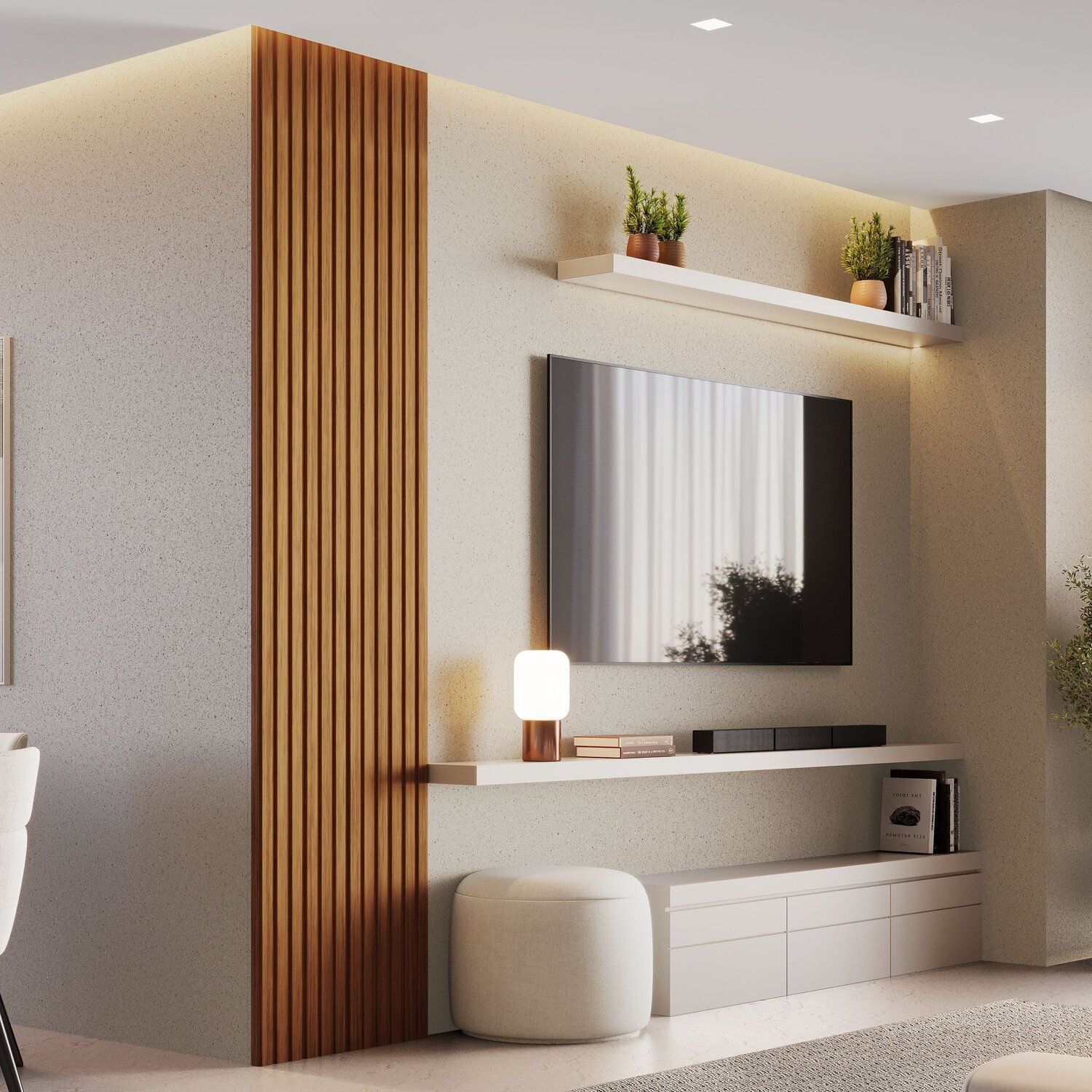 Painel Ripado Milão 2,50x0,58x3,3mm(1,45)m² Ecorevest Marrom/Freijó ...