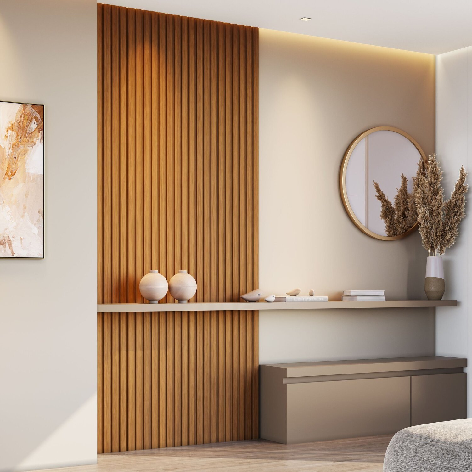 Painel Ripado Milão 2,50x1,16x3,3mm(2,9)m² Ecorevest | MadeiraMadeira