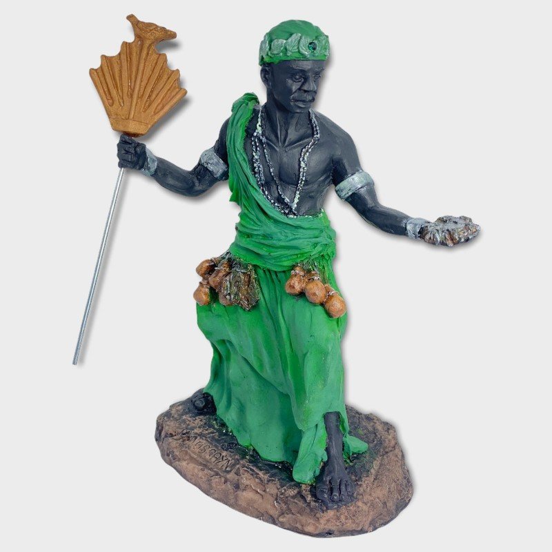 Escultura Orixá Ossaim em Resina 25 cm | MadeiraMadeira