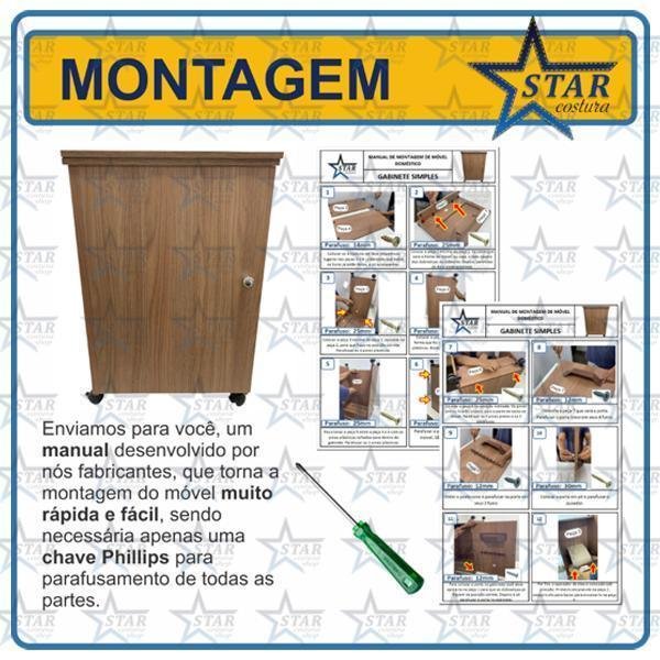 Móvel Gabinete Mesa Maquina Costura Singer Inspiration 4218 ...