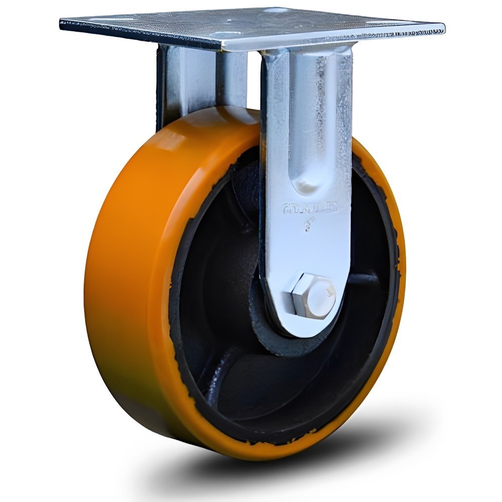 Rodizio Industrial Fixo Pu com Rolamento Núcleo Ferro 4x2 4 Pol 400kg ...