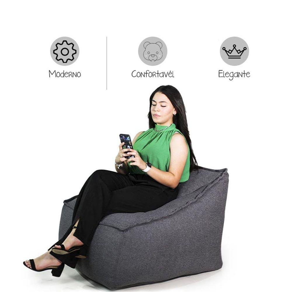 Poltrona Individual Diana com Enchimento de Pérolas de Eps | MadeiraMadeira