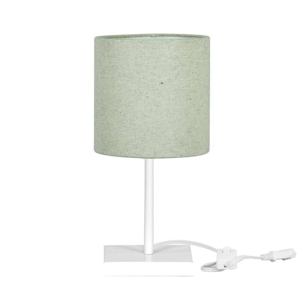 Abajur Eros Cilindrico Rustico Escuro 026 Base Toda Branca Quadrada ...