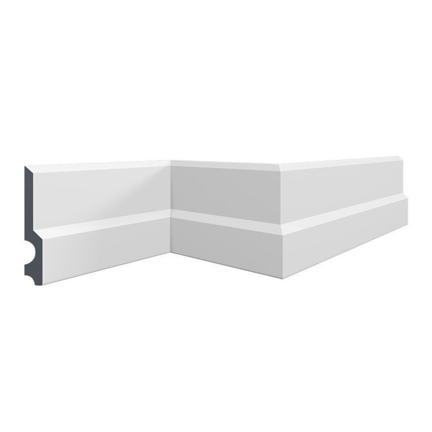 Kit com 3 Barras Rodapé de Poliestireno 13cm X 18mm X 2m Cf14 Hd ...