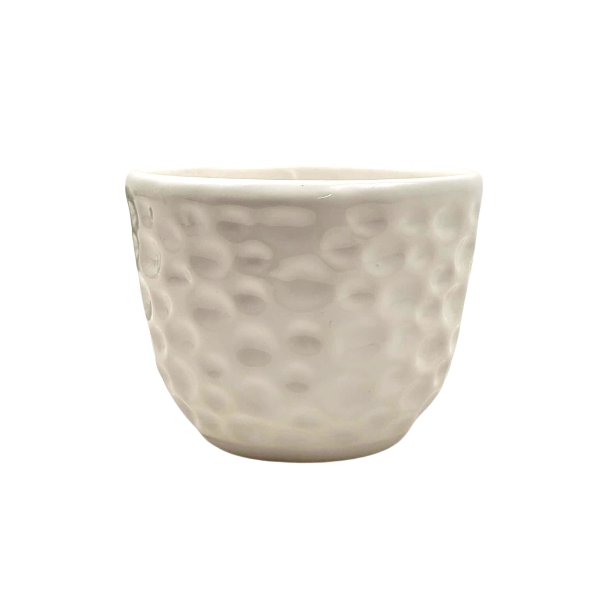 Vaso Decorativo Branco Bolha 9x11cm Cerâmica | MadeiraMadeira