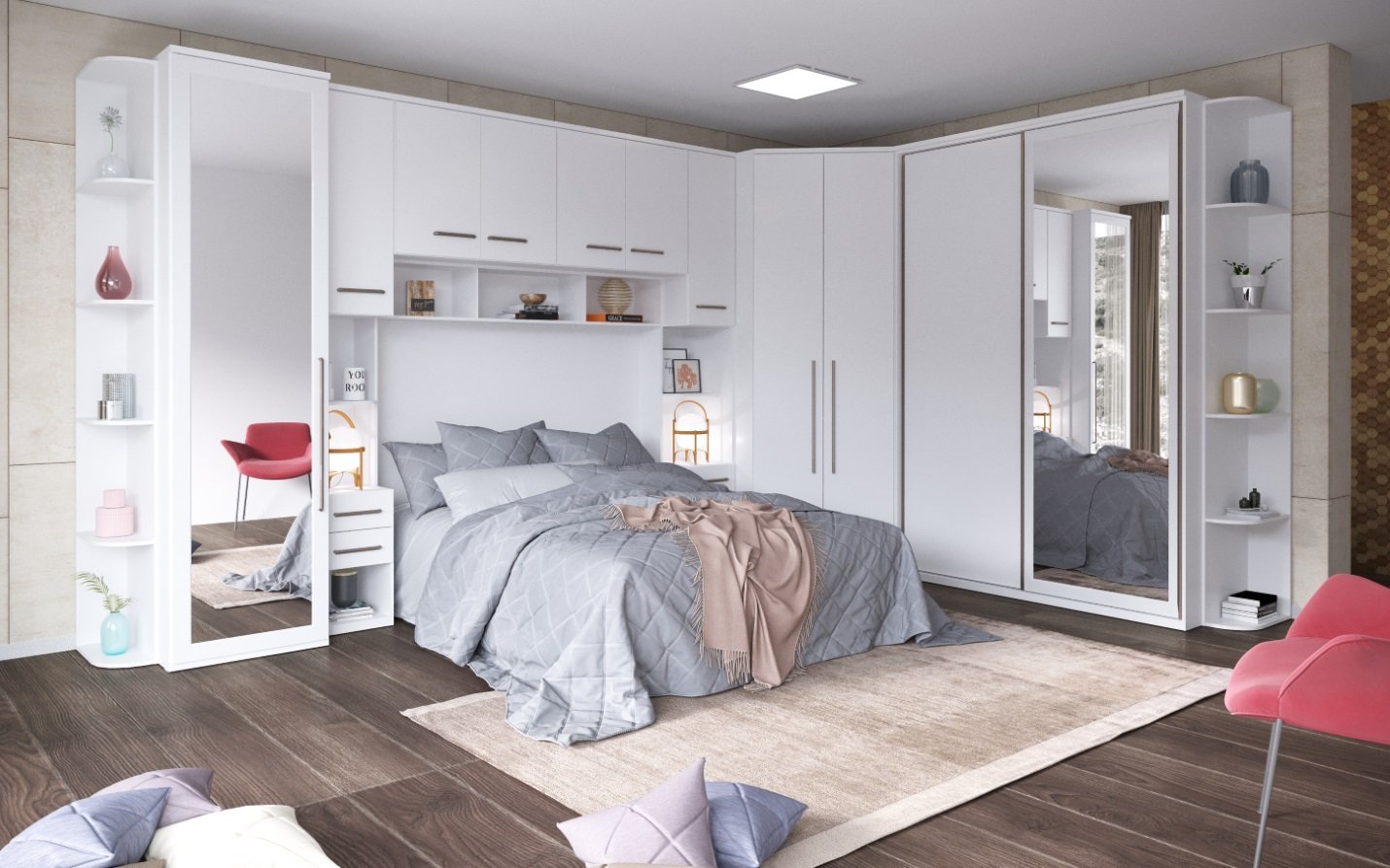 Modulado Evolution Composição 08 Branco - Robel Móveis | MadeiraMadeira