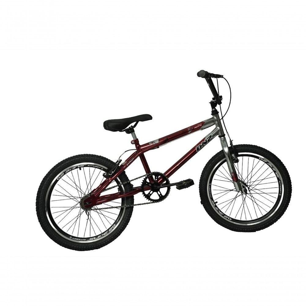 Bicicleta Aro 20 Bmx Cross Free Style Cromada com Vermelho | MadeiraMadeira