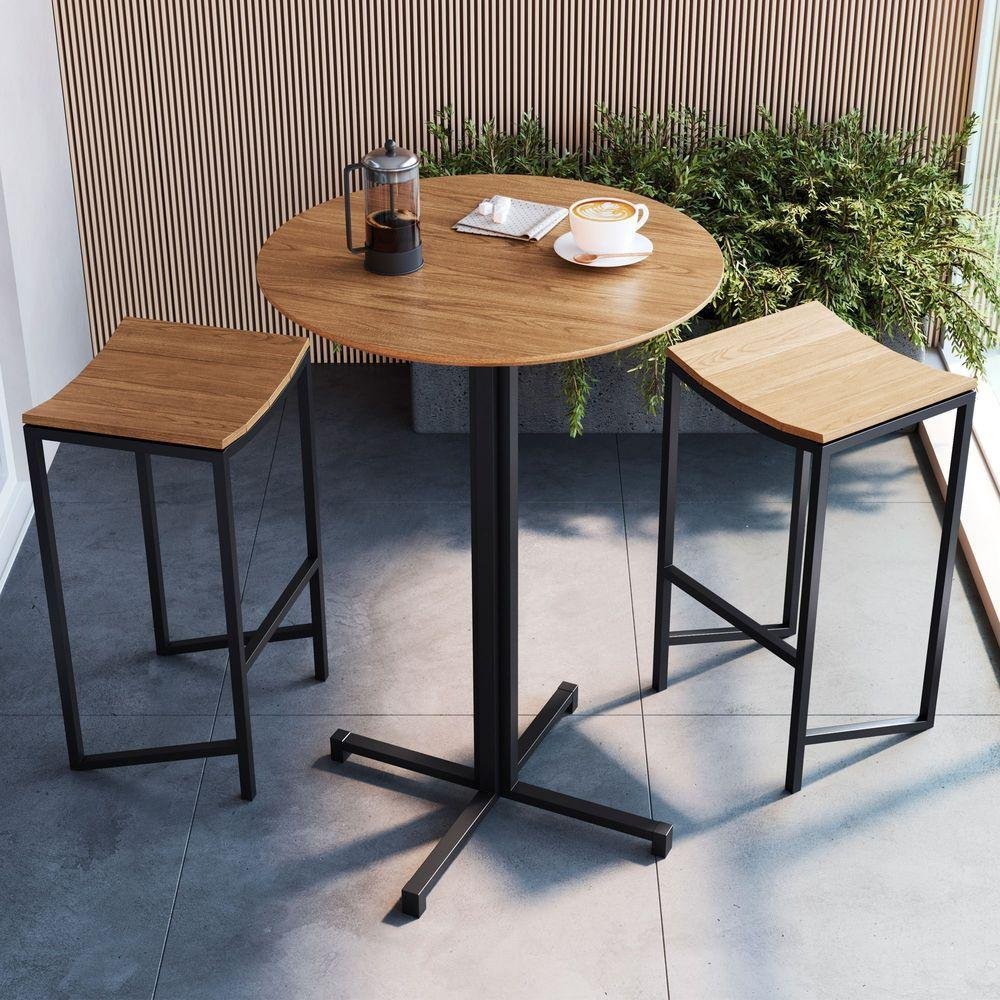 Mini Bistrô Cais 65cm Olmo-preto | MadeiraMadeira