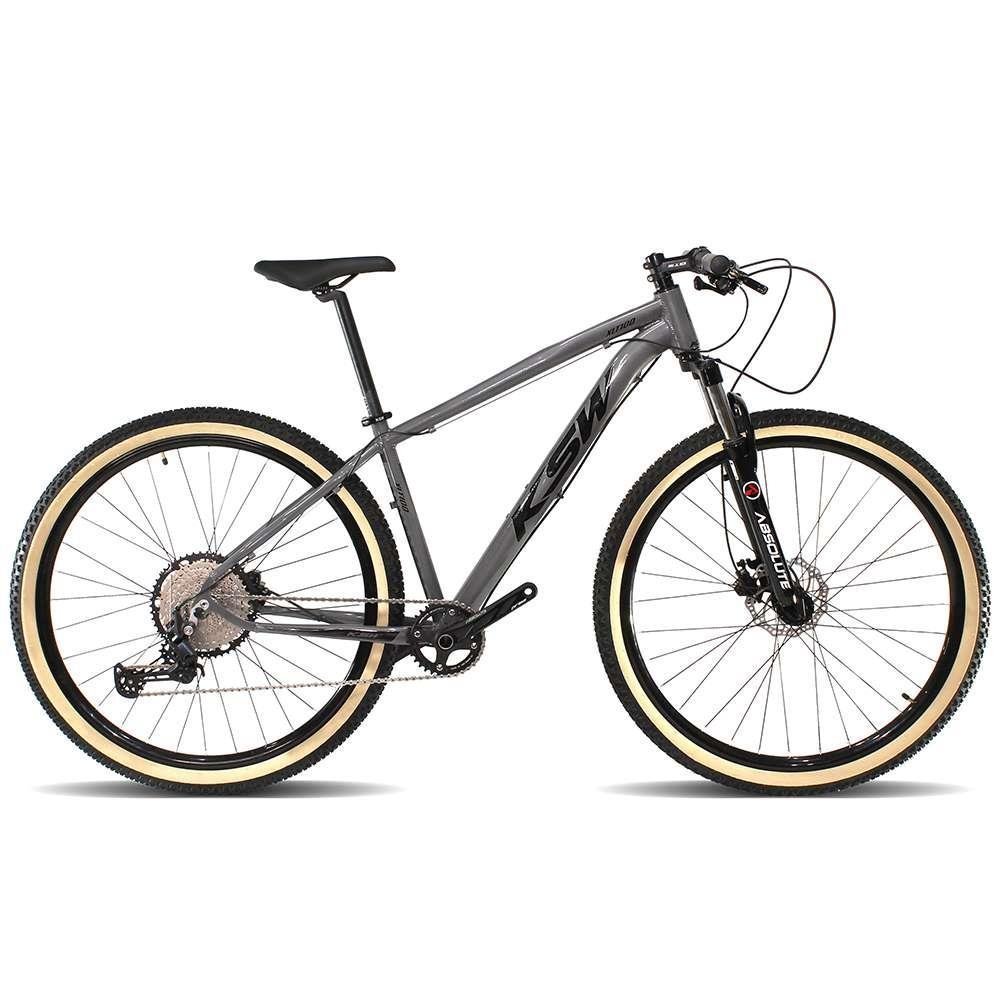 Bicicleta Aro 29 KSW 12V Freio a Disco Shimano Deore 19'' Cinza/Preto ...