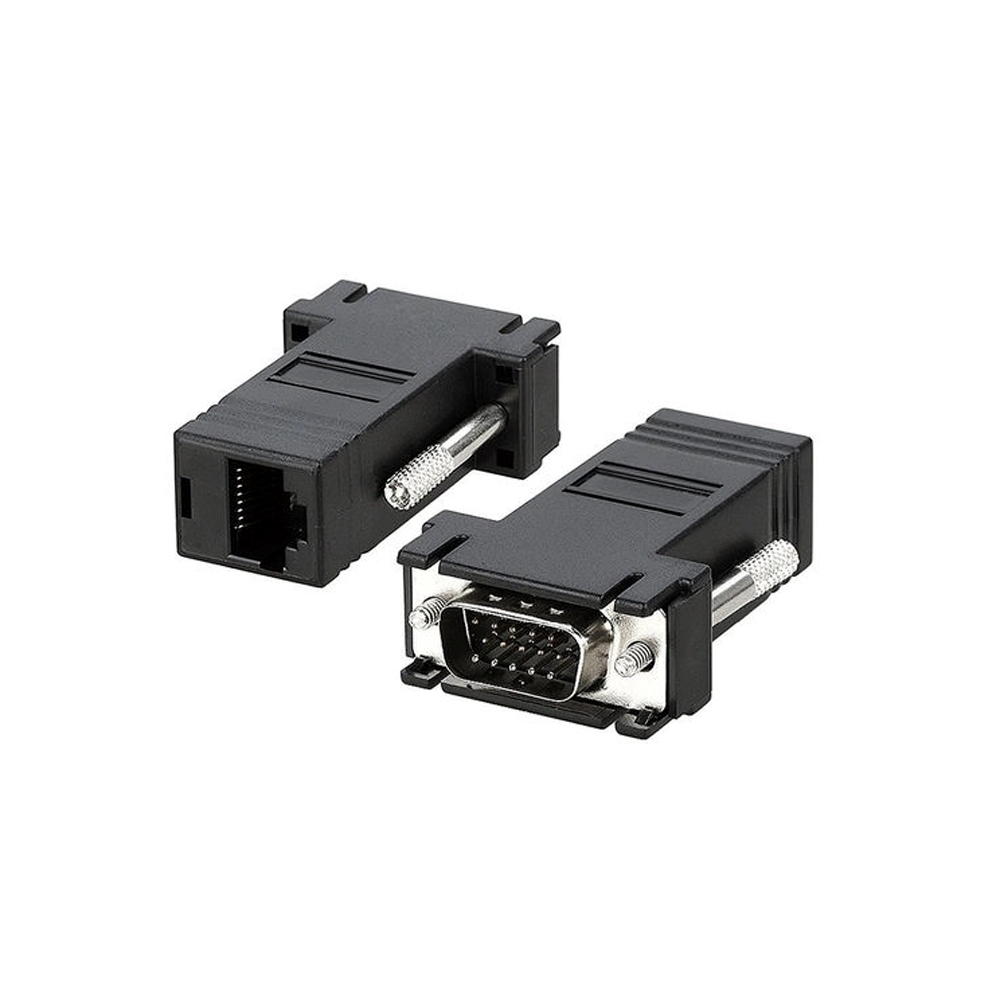 Adaptador Conector VGA Macho Para RJ45 Fêmea Preto - Almeida ...