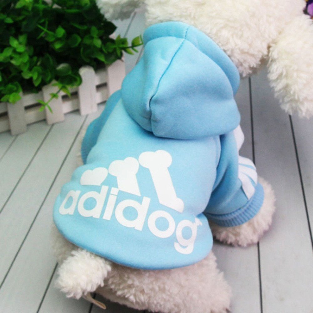 Macacão Adidog para Cães Pequeno e Médio Porte Kli Azul Claro Xl ...
