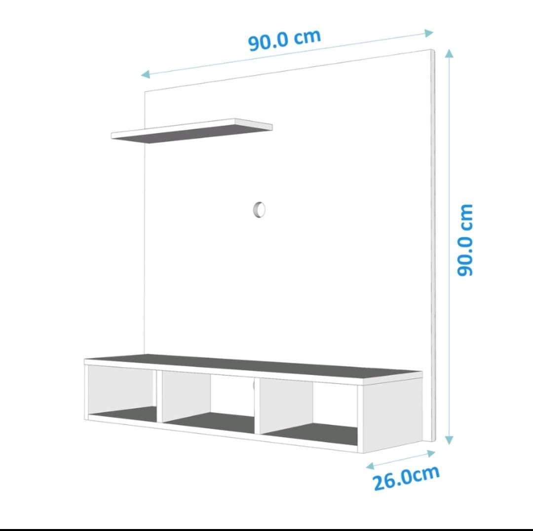 Painel TV 32 polegadas Gold - Prado Móveis:Canelado/ Off White ...